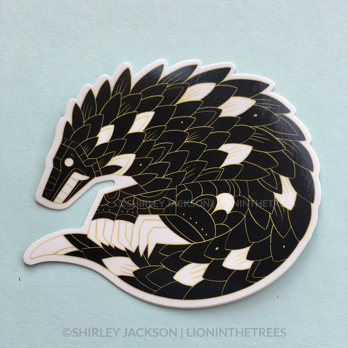 Pangolin Vinyl Sticker (ANCIENT BEAST VERSION) – Shirley Jackson ...